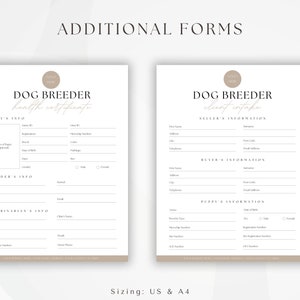 Dog Breeder Contract, Breeder Forms, Dog Breeding Agreement, Puppy Sale ...