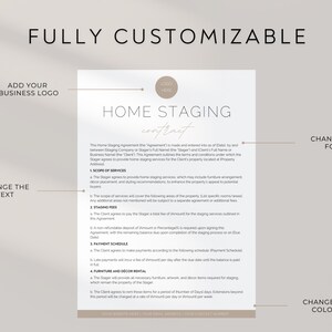 Home Staging Contract, Home Staging Services Agreement, Editable ...