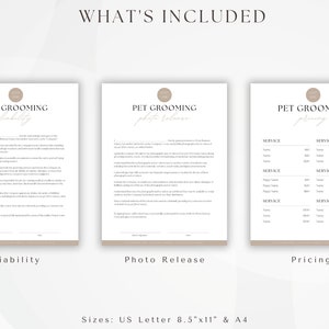 Pet Client Grooming Contract, Dog Grooming Services Agreement, Cat ...