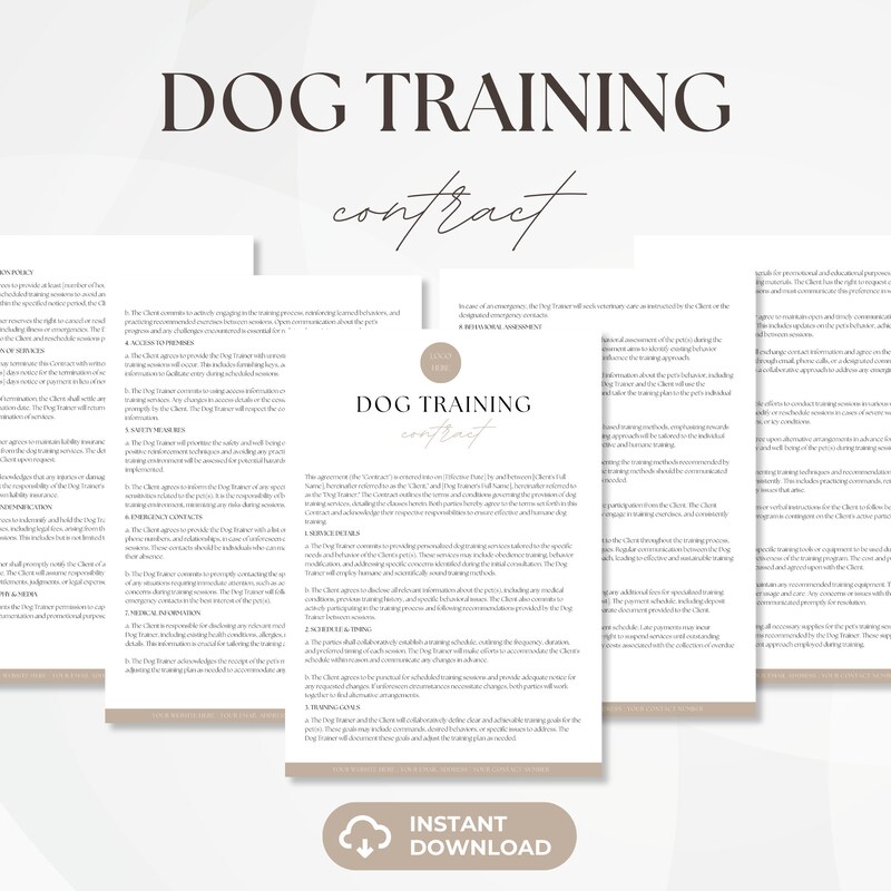 Dog Training Forms - Etsy