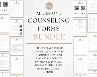Counseling Forms Bundle, Mental Health Client Intake, Informed Consent ...