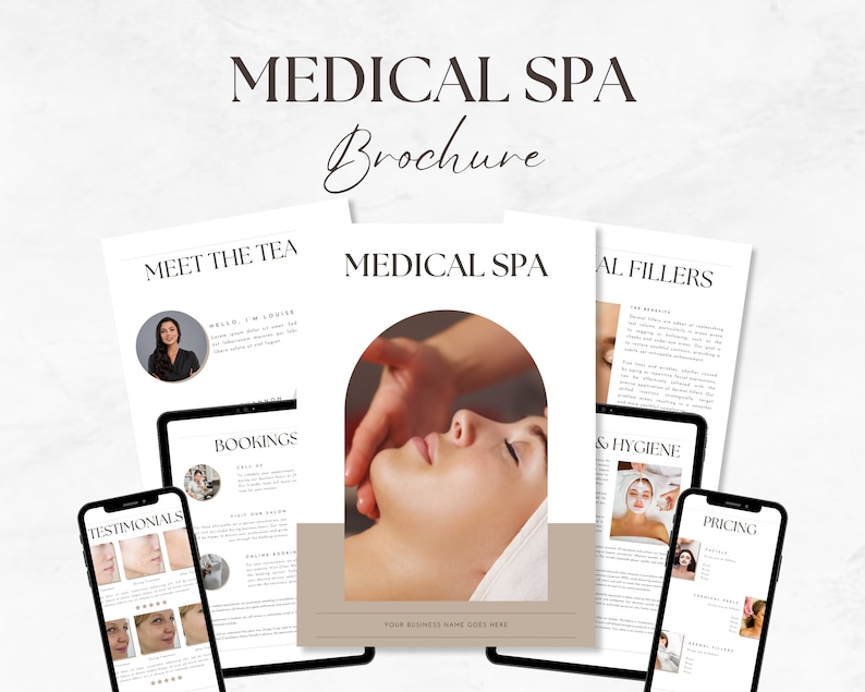 Medspa Brochure, Medical Far Flyers, Chemical Peel Pamphlet, Derma ...