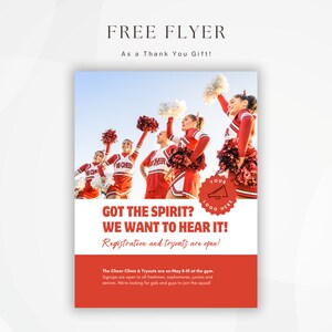 Cheerleading Contract Template, Cheerleading Tryouts Flyer, Coaching ...