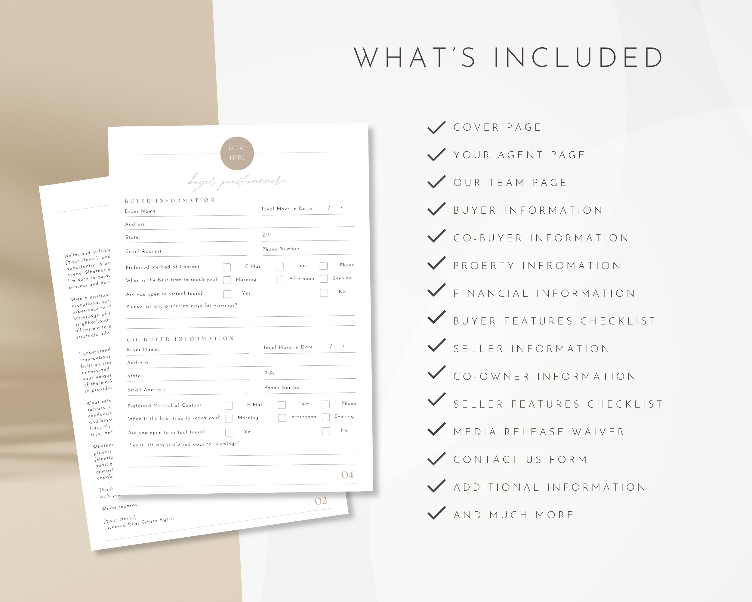 Buyer & Seller Client Intake Forms, Real Estate Client Questionnaire ...