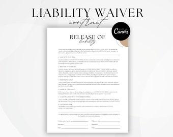 General Liability Waiver Template, Liability Form Agreement, Liability Damage Waiver Template ...