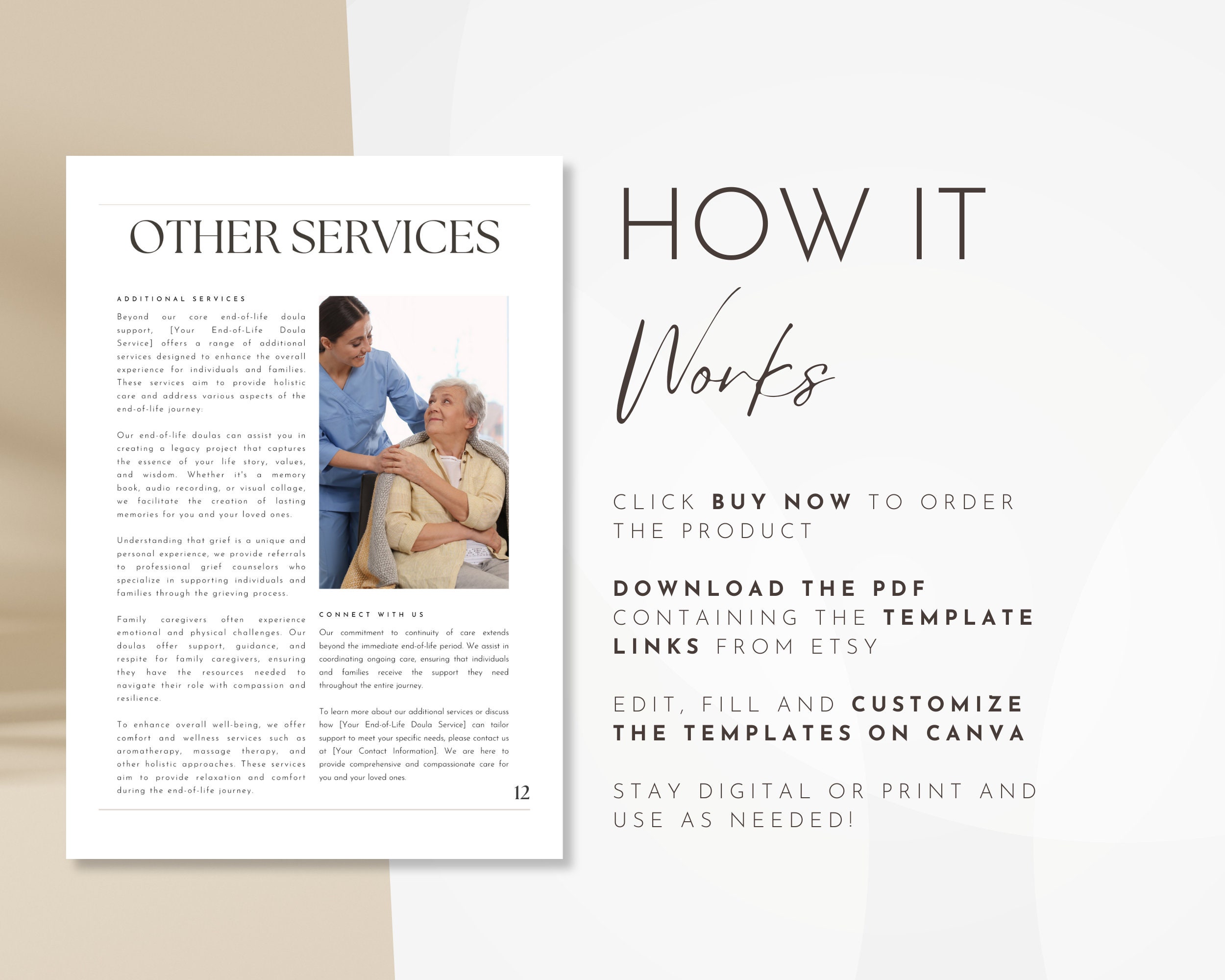 End of Life Doula Brochure, Death Midwife Flyer, Doula FAQ Forms, EOL ...