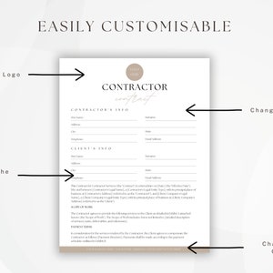 Independent Contractor Contract, General Contractor Agreement Template ...