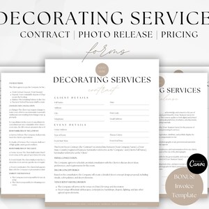 Event Decorating Services Contract,client Service Agreement, Editable ...