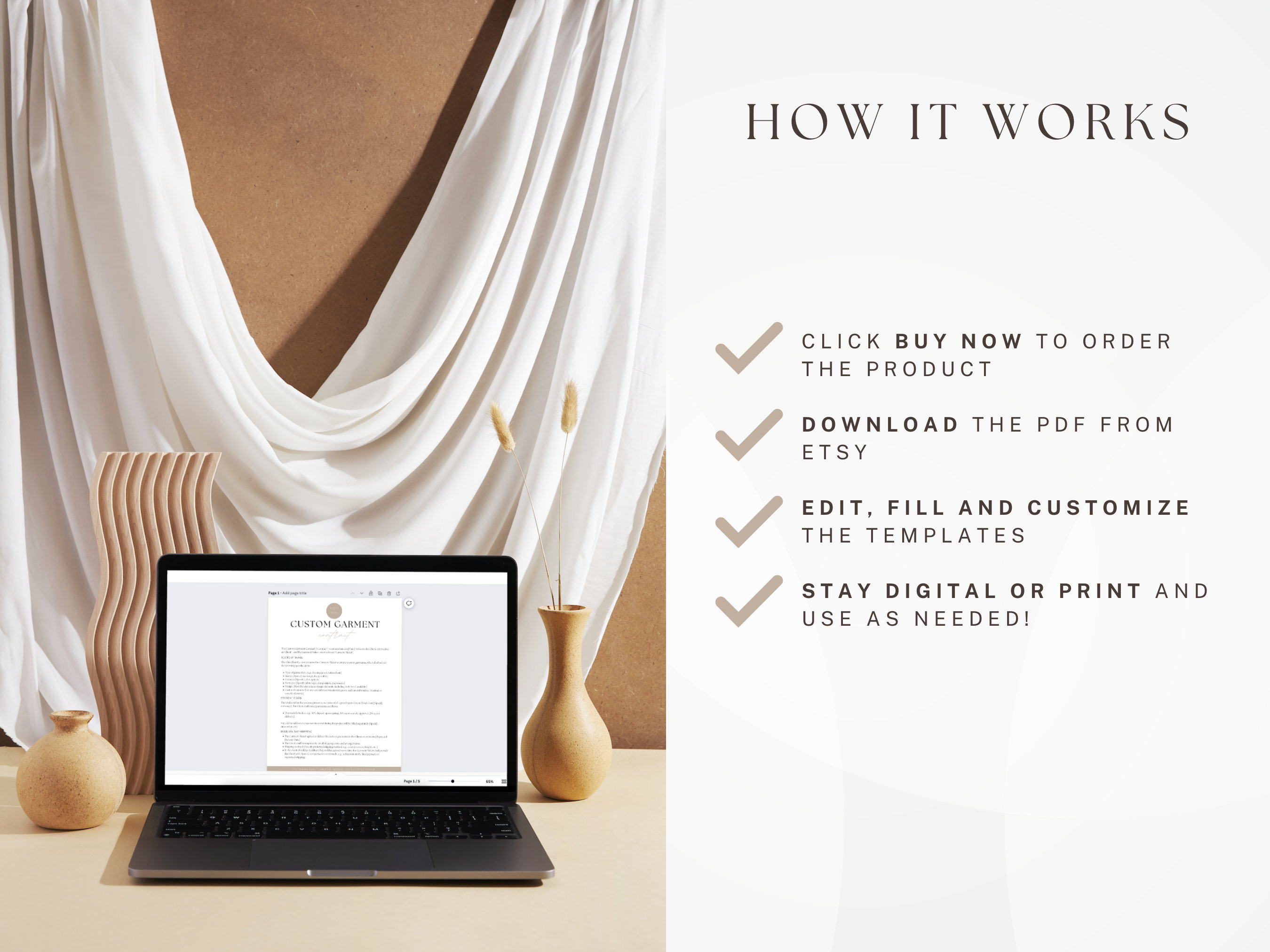 Custom Garment Contract, Tailor Made Clothing Agreement, Bespoke ...