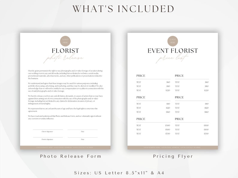 Florist Contract Template, Floral Services Agreement, Flower ...