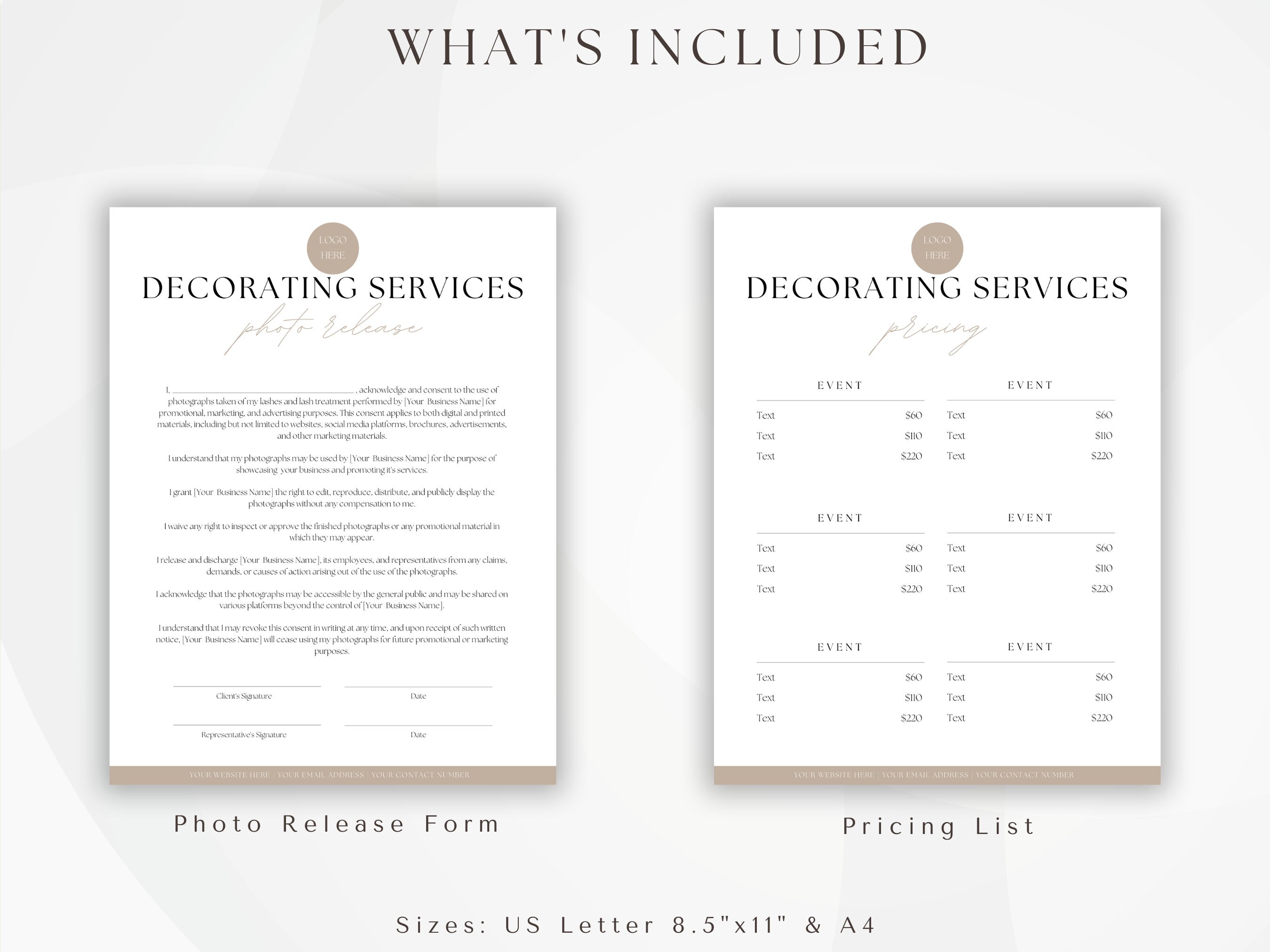 Event Decorating Services Contract,client Service Agreement, Editable ...