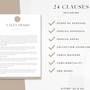 Valet Trash Contract, Editable Waste Removal Services Agreement ...
