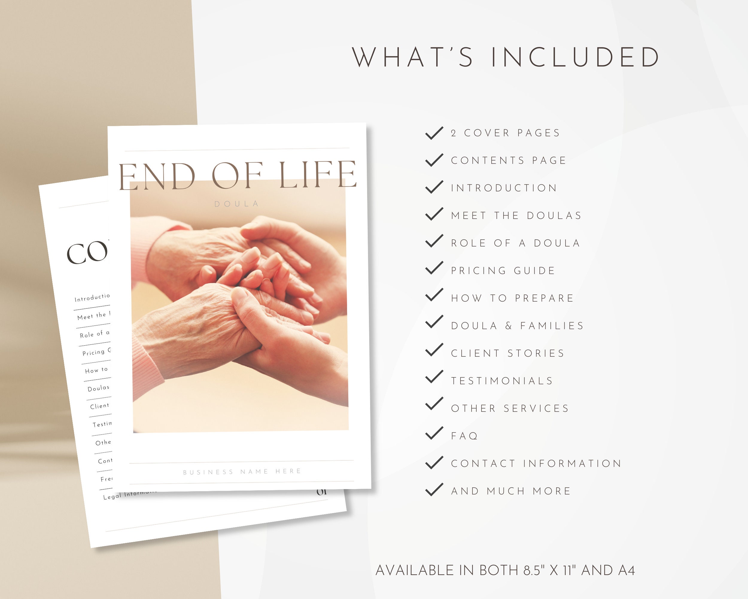 End of Life Doula Brochure, Death Midwife Flyer, Doula FAQ Forms, EOL ...
