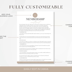 Membership Contract, New Client Registration Service Agreement, New ...