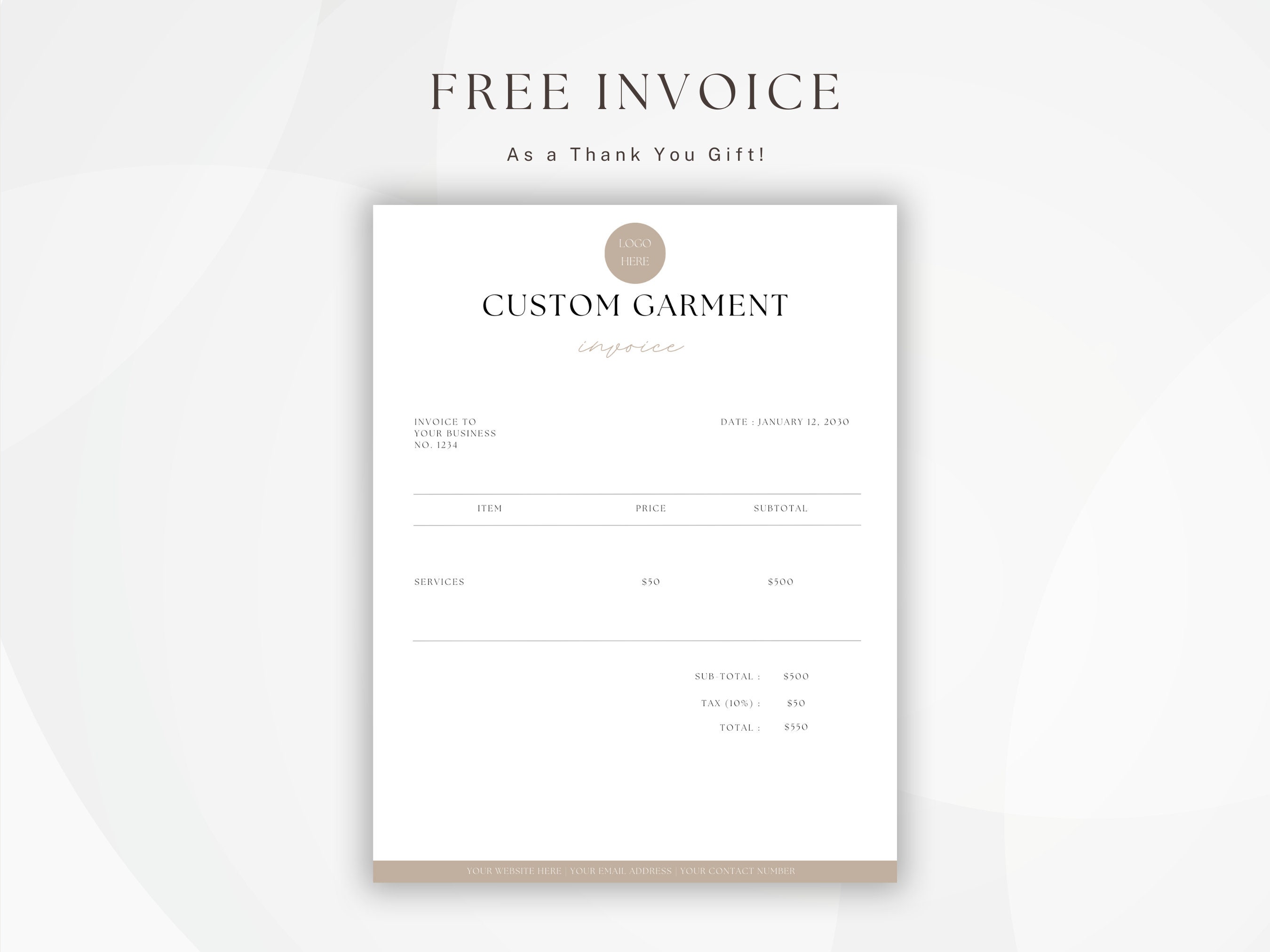Custom Garment Contract, Tailor Made Clothing Agreement, Bespoke ...