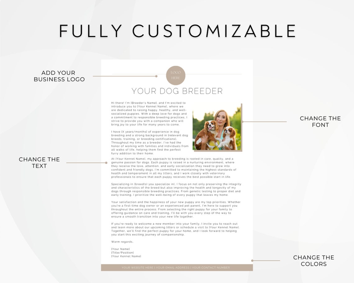 Dog Breeder Starter Kit, Breeder Forms, Whelping Charts, Puppy Sale ...