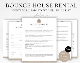 Inflatables Rental Agreement Template, Printable/editable Inflatable ...