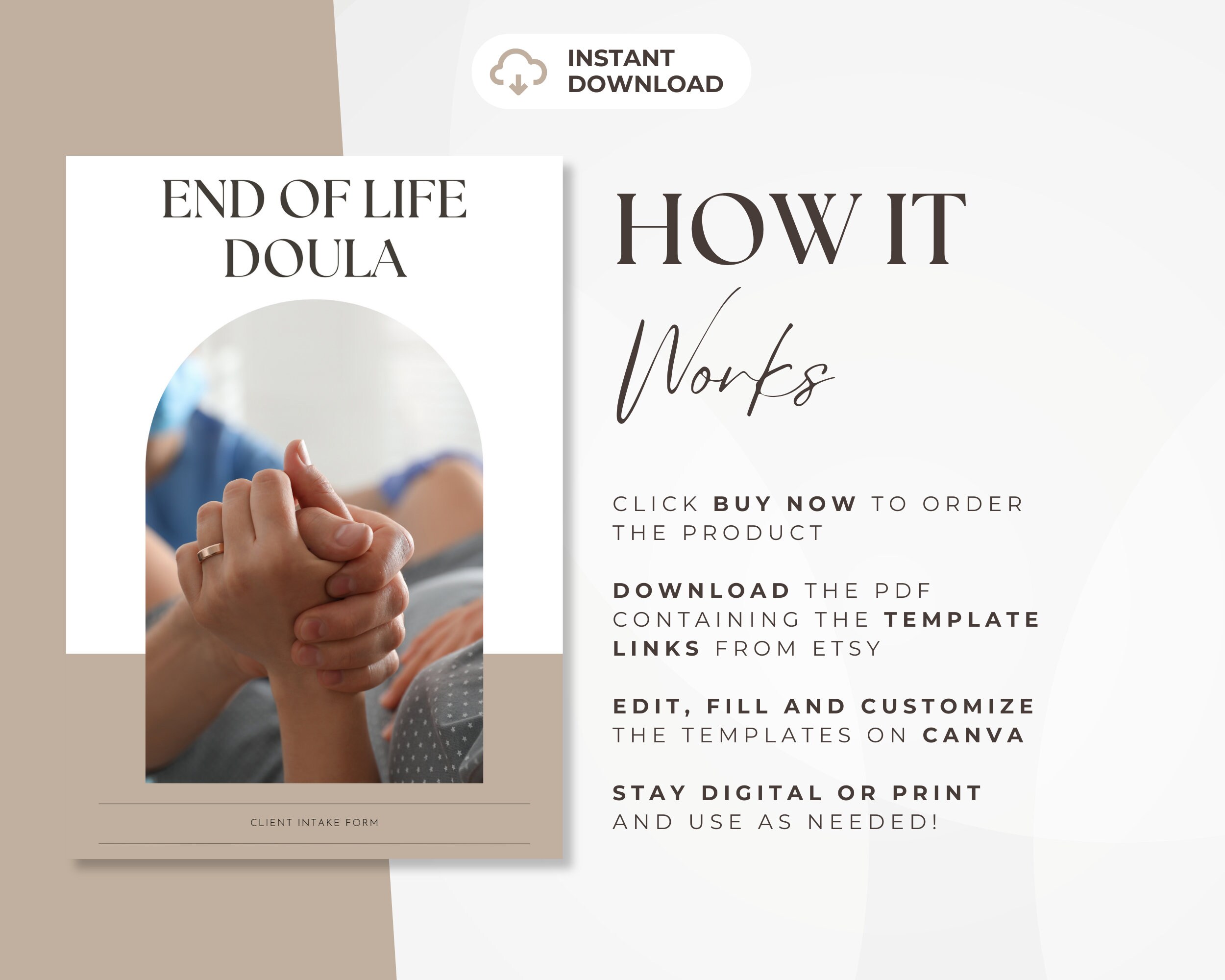 End of Life Doula Client Intake Forms, EOL Doula Business Forms, Death ...