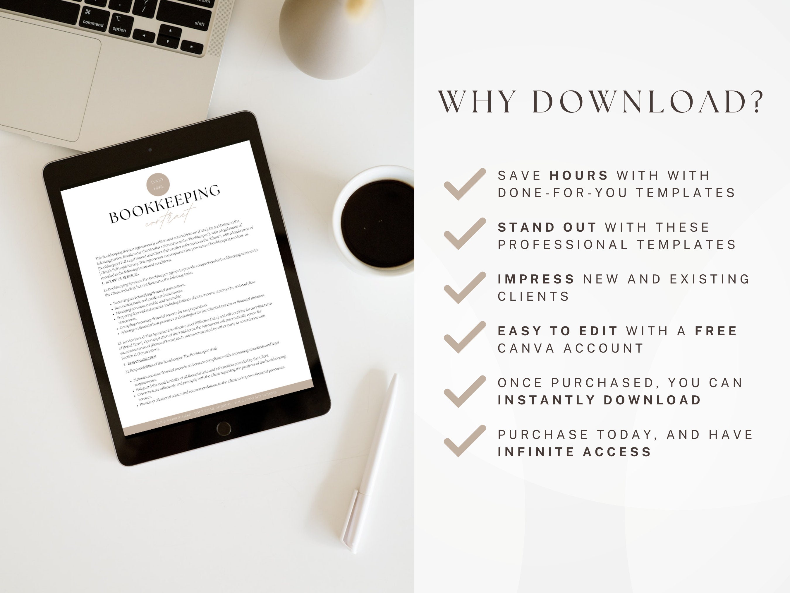 Bookkeeping Contract, Budgeting Services Agreement, Expense Tracking ...