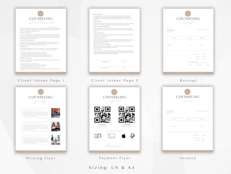 Counseling Forms Bundle, Mental Health Client Intake, Informed Consent ...