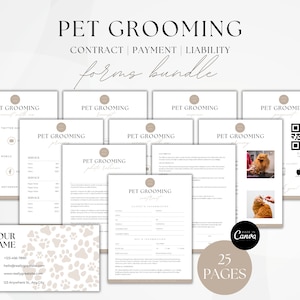 Pet Grooming Business Forms, Dog Grooming Contract, Cat Cleaning ...