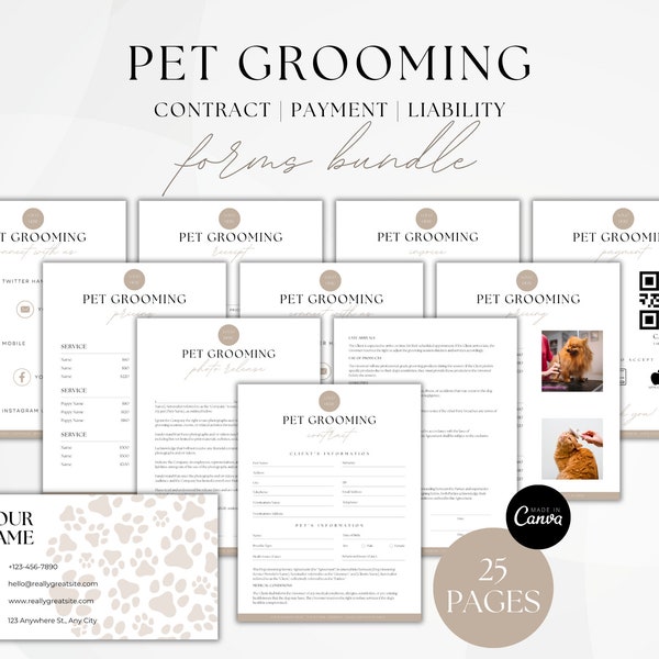 Dog Grooming Consent Form Template - Etsy