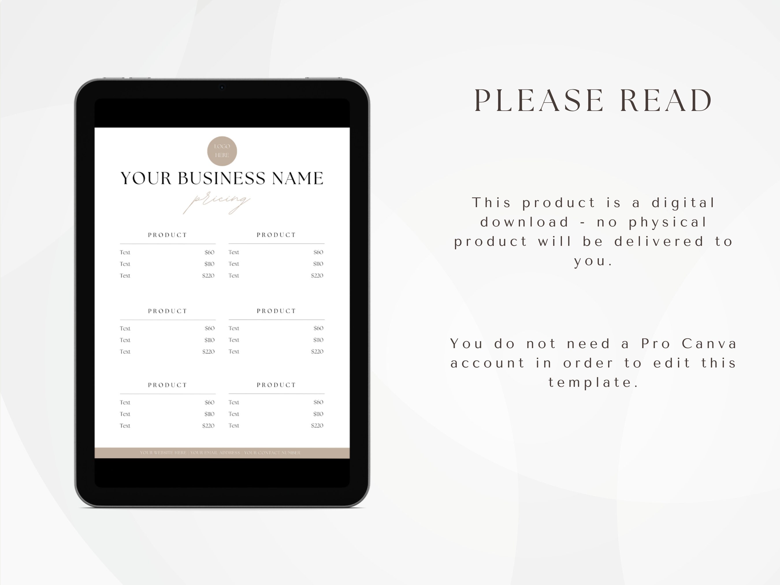 Editable QR Code Sign Templates, Printable Scan to Pay Bundle, Social ...