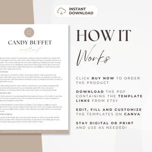 Candy Buffet Contract, Editable Dessert Table Services Agreement ...