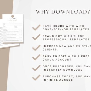 Tattoo Artist Forms Bundle, Tattoo Parlor Consent Form, Tattoo Client ...