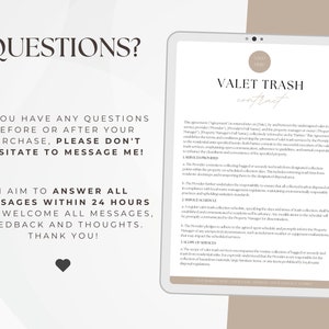 Valet Trash Contract, Editable Waste Removal Services Agreement ...