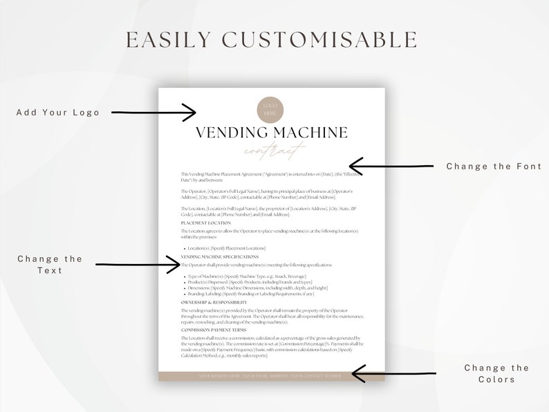 Vending Machine Contract, Vending Machine Services Agreement Template ...