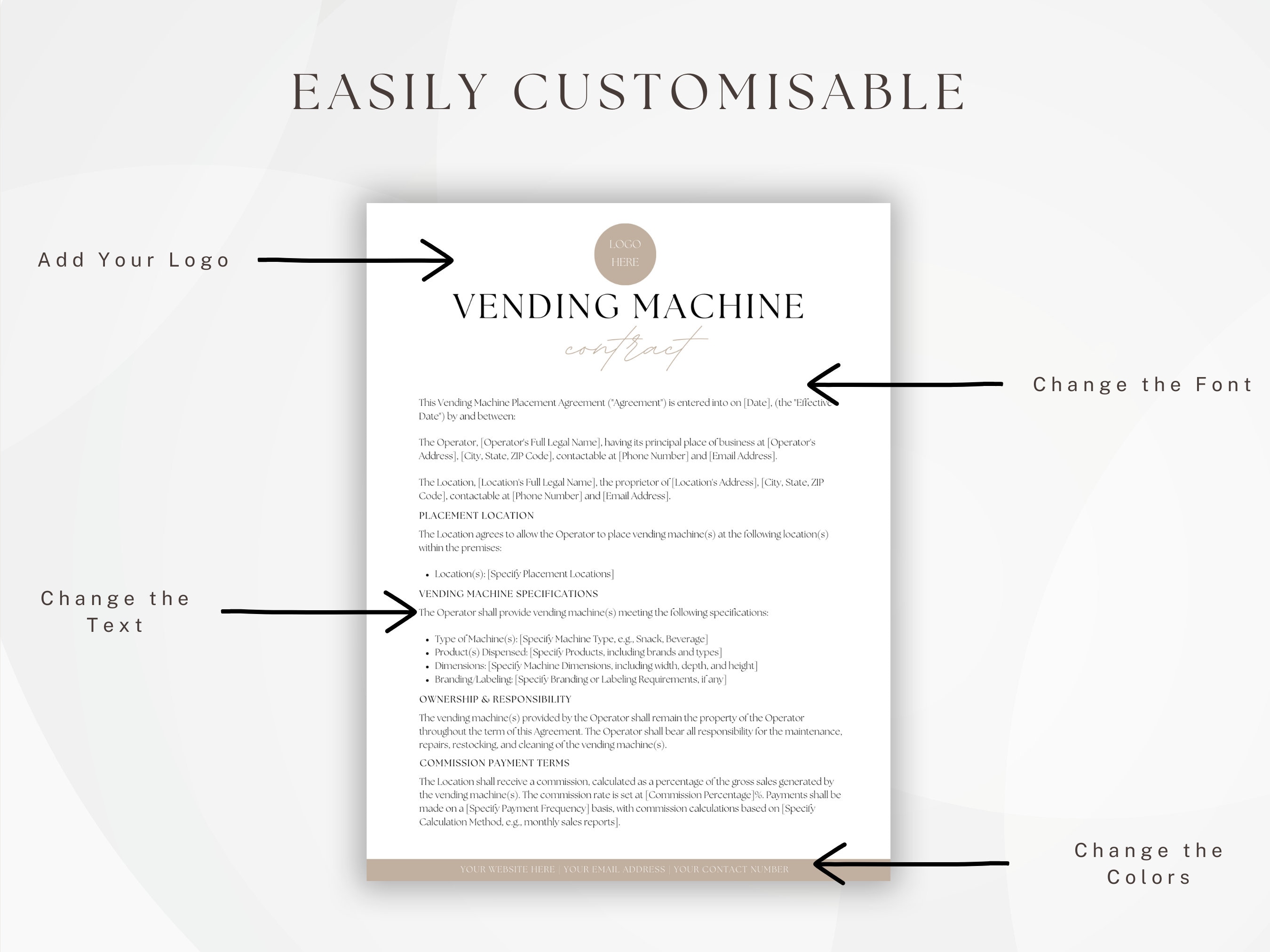 Vending Machine Contract, Vending Machine Services Agreement Template ...