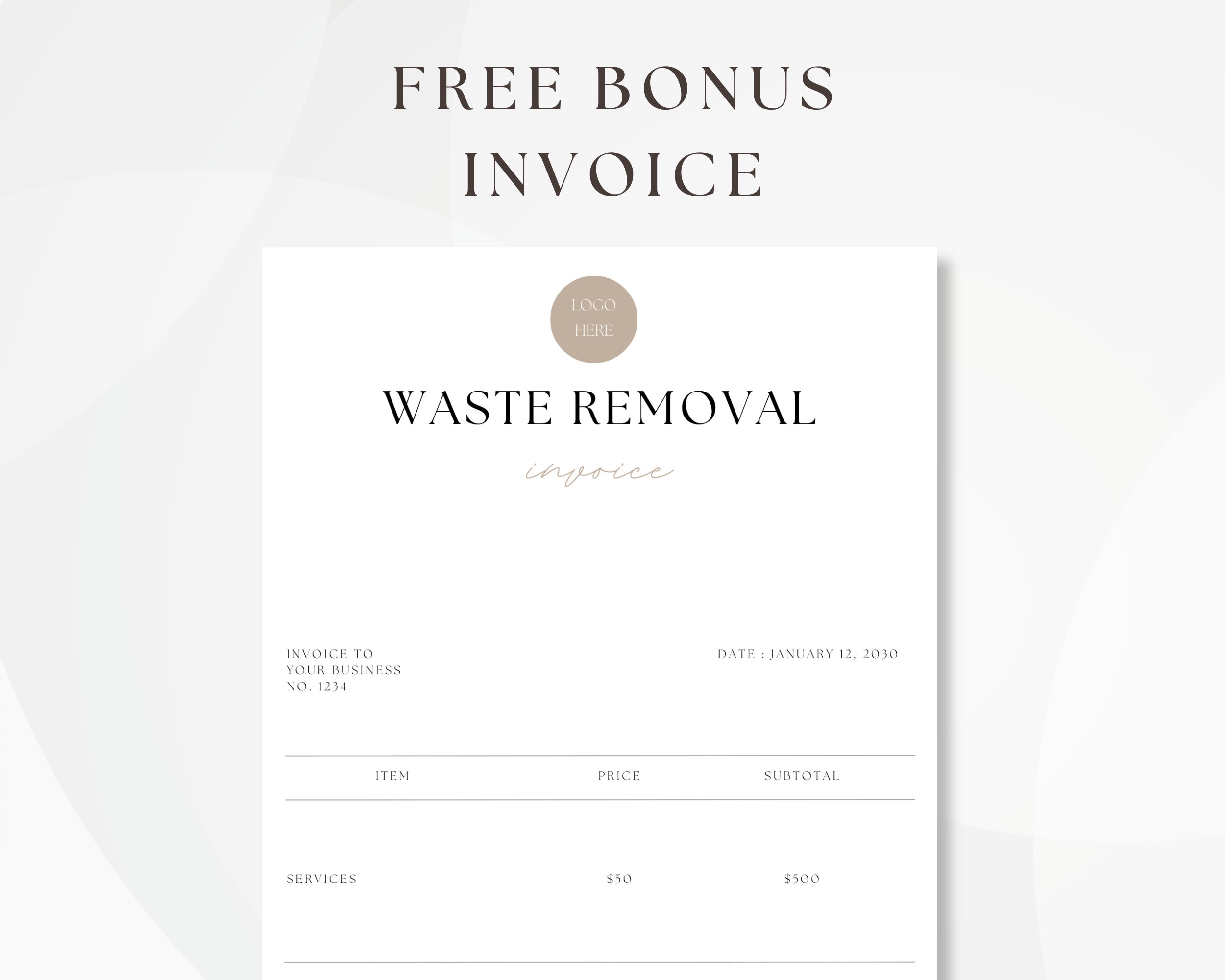 Waste Removal Contract, Editable Rubbish Disposal Services Agreement ...
