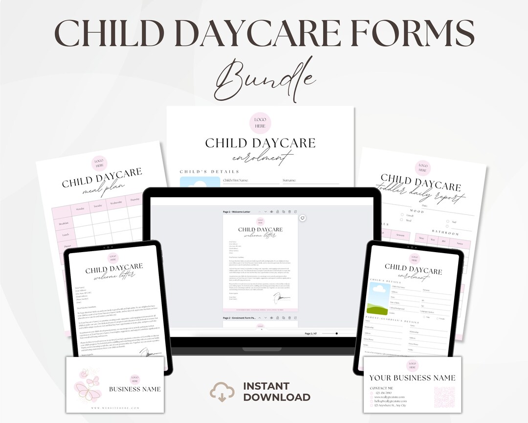 50 Page Daycare Forms Bundle, Daycare Starter Kit, Daycare Paperwork ...