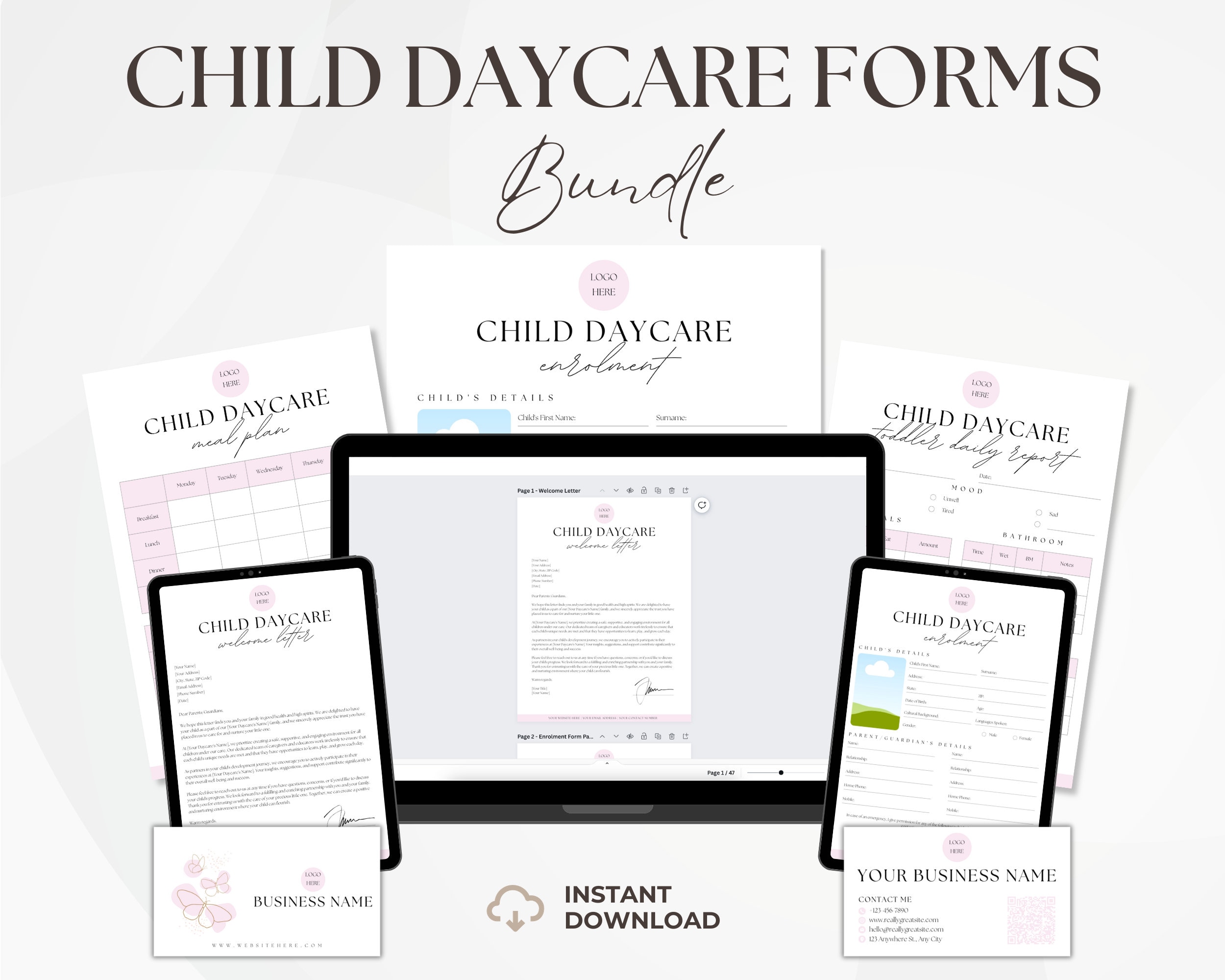 50 Page Daycare Forms Bundle, Daycare Starter Kit, Daycare Paperwork ...