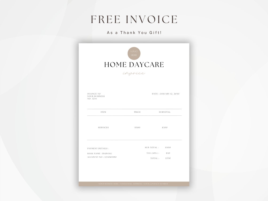 Editable Home Daycare Contract Template, Childcare Forms, Daycare ...