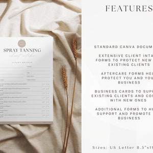 Spray Tan Forms, Editable Spray Tan Templates, Spray Tanning ...