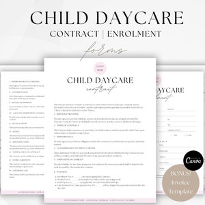 Editable Daycare Contract, Home Daycare Contract, Daycare Agreement ...