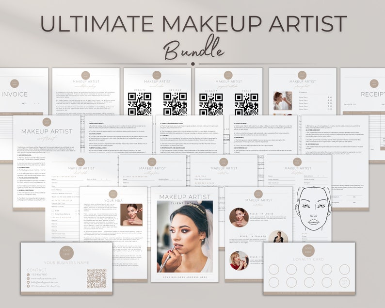Makeup Artist Bundle, Makeup Contract Template, Bridal Makeup Client ...