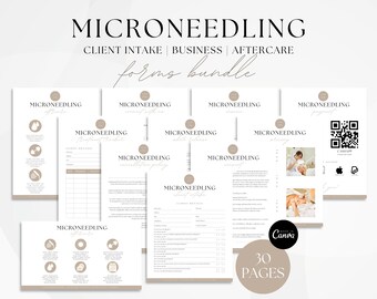 Editable Microneedling Forms Bundle, Microneedling Consent and ...