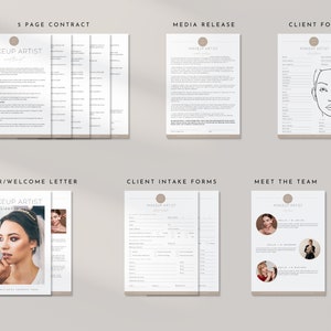 Makeup Artist Bundle, Makeup Contract Template, Bridal Makeup Client ...