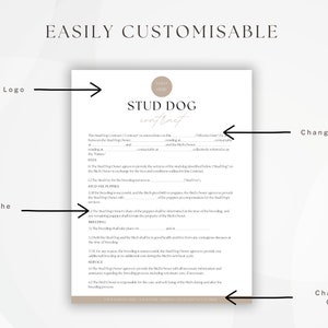 Stud Dog Contract Template, Breeding Services for Stud Dog Agreement, Dog Breeding Agreement ...