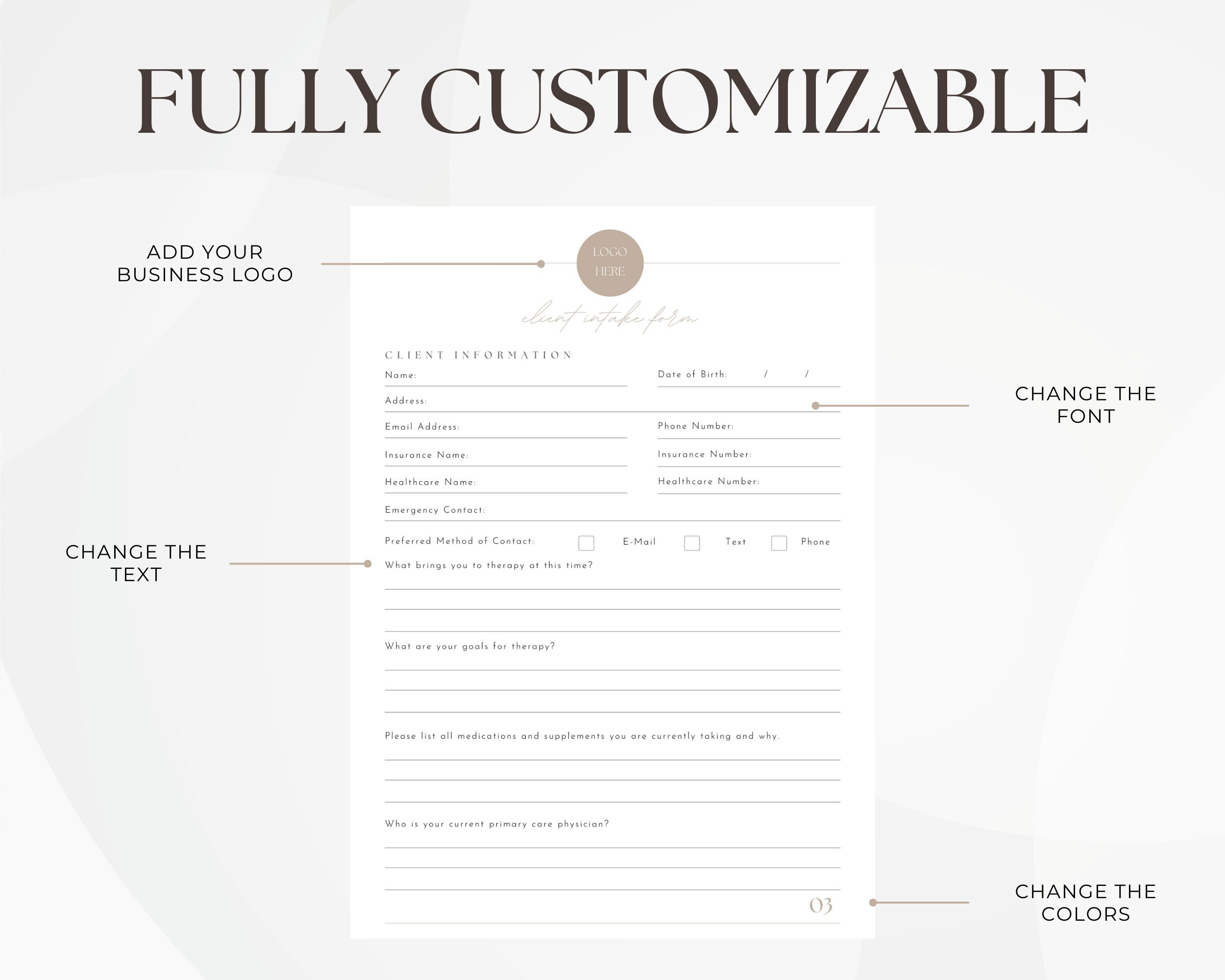 Therapist Client Intake Forms, Counselling Assessment Kit, Mental ...