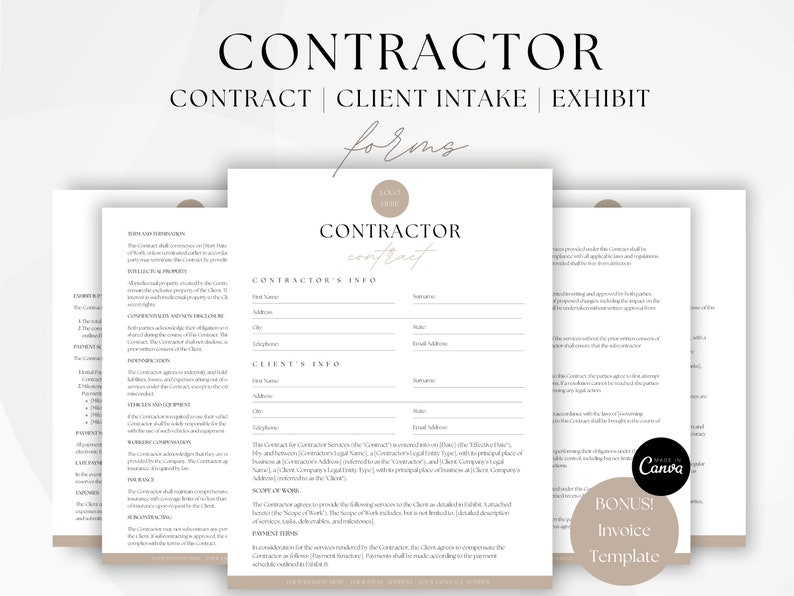 Independent Contractor Contract, General Contractor Agreement Template ...