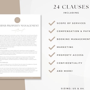 Airbnb Property Management Contract, Editable VRBO Short-term Rental ...