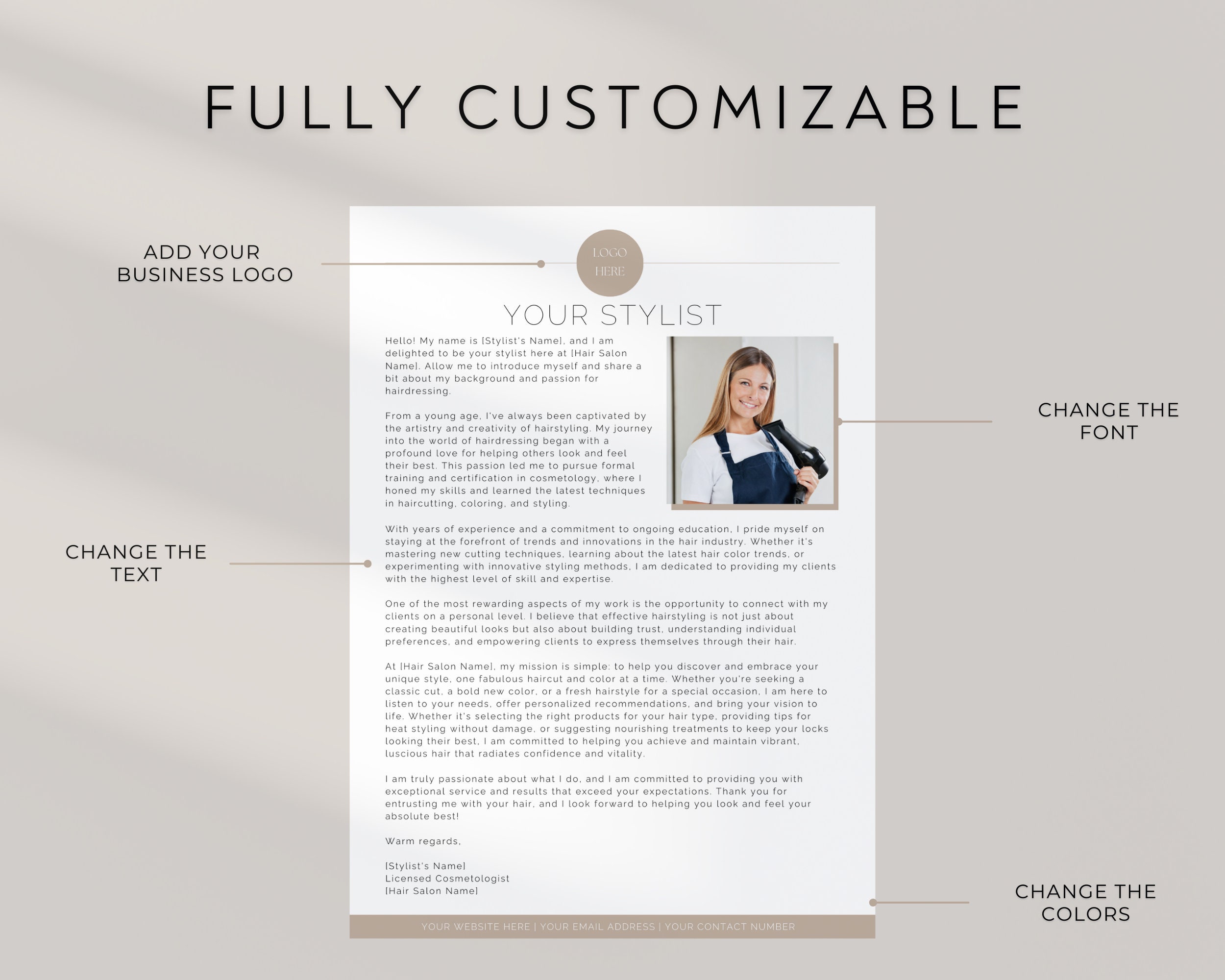 Hairstylist Bundle Forms Template, Editable Hairstylist Client Intake ...
