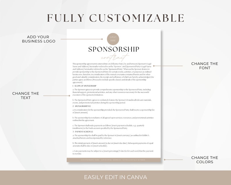 Sponsorship Contract, Event Sponsorship Services Agreement, Business ...