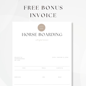 Horse Boarding Contract, Editable Horse Livery Services Agreement ...
