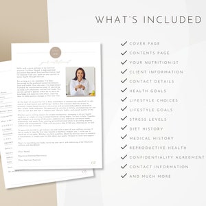 Nutritionist Client Intake Forms, Nutrition Client Intake Forms, Health ...