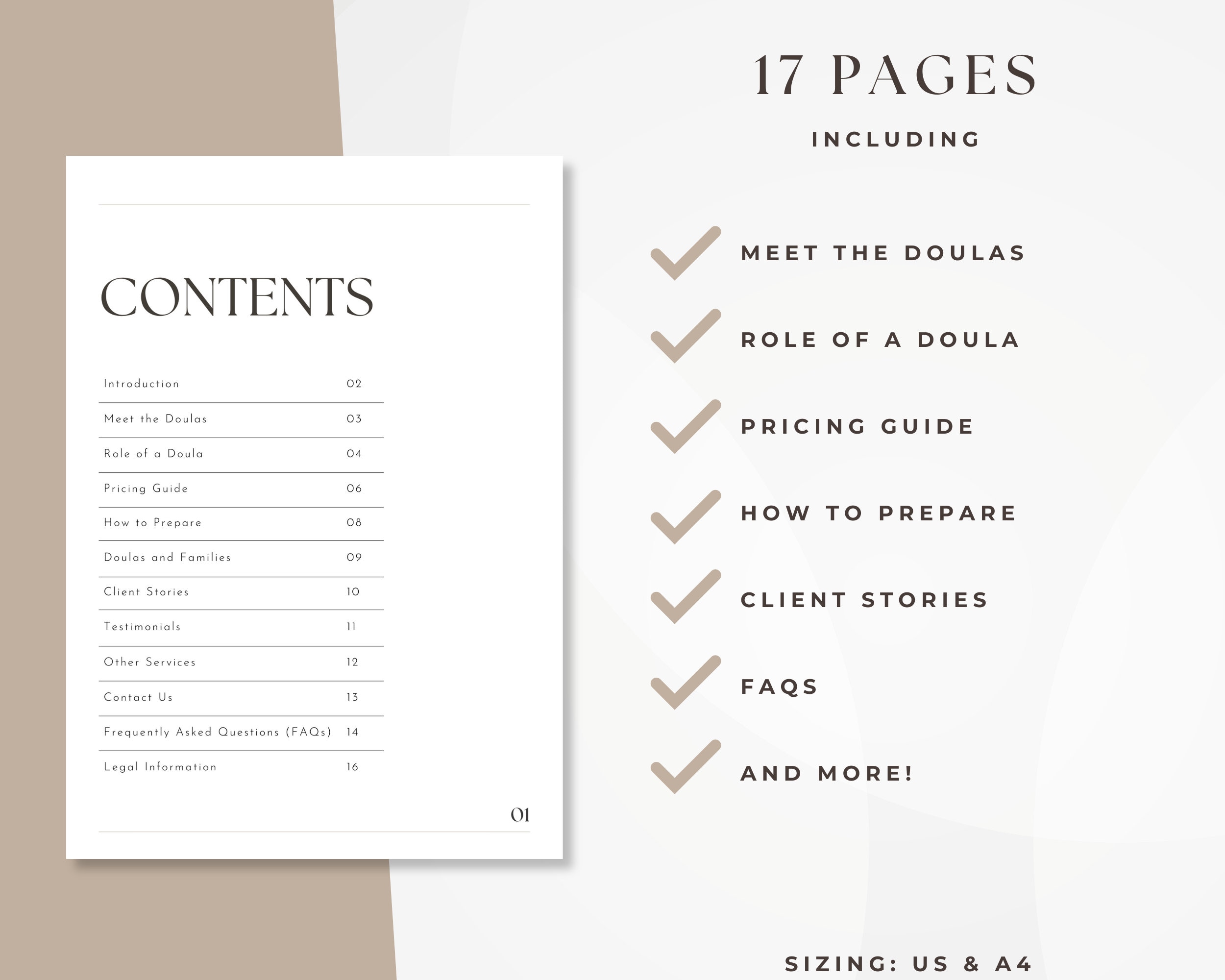End of Life Doula Brochure, Death Midwife Flyer, Doula FAQ Forms, EOL ...